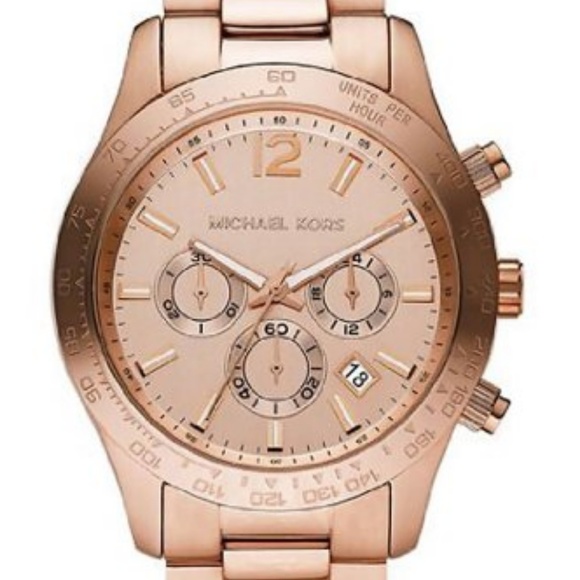 Michael Kors | Accessories | Michael Kors Rose Gold Oversized Boyfriend ...